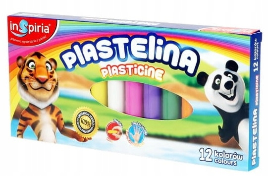 INSPIRA Plastelina zestaw 8 kolorów | ARTYKUŁY SZKOLNE I BIUROWE ...